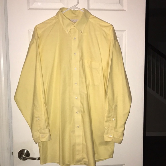Roundtree & Yorke | Shirts | Mens Dress Shirt Yellow | Poshmark
